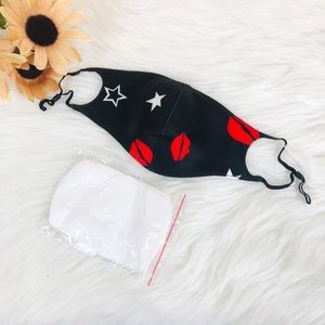 Accessories | Newblack Red Lip Face Mask 5 Air Filters Mask | Poshmark